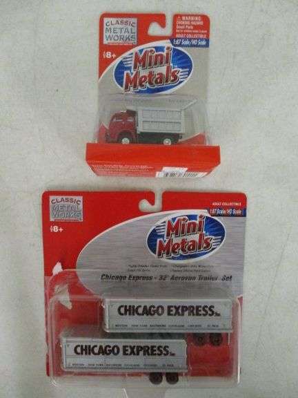 HO (8) Packages of Classic Metal Works Mini Metals Vehicles & Trailers ...