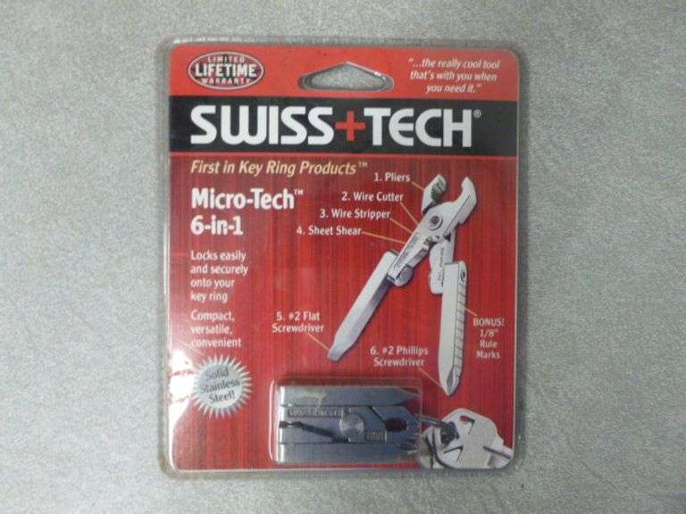 New Swiss Tech Micro Teck 6 In One Multi Tool - Oberman Auctions