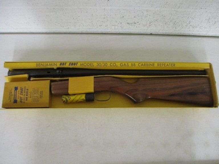 Mid 1960's Benjamin Model 30/30 Hot Shot CO2 BB Carbine Rifle w/Box ...