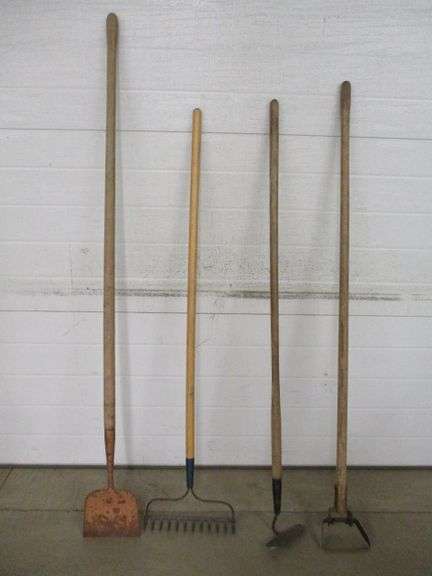 Bow Rake, Ice Scraper, Hoe, Cultivator - Oberman Auctions