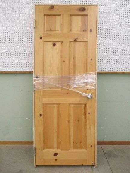 2 - Pine Raised Panel Doors w/Frames - Oberman Auctions