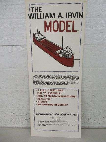 William A. Irvin Cardboard Ship Model - 1986 - Oberman Auctions