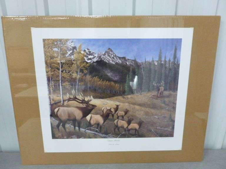 Beautiful Large Robert Hinton " Teton Rivals " Signed & Numbered Print ...