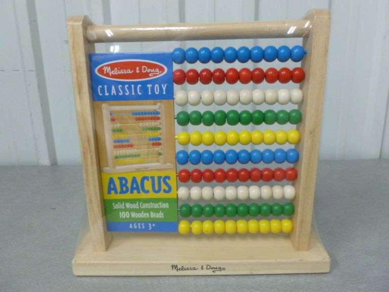 New Melissa & Doug Wooden Abacus Toddler Toy - Oberman Auctions