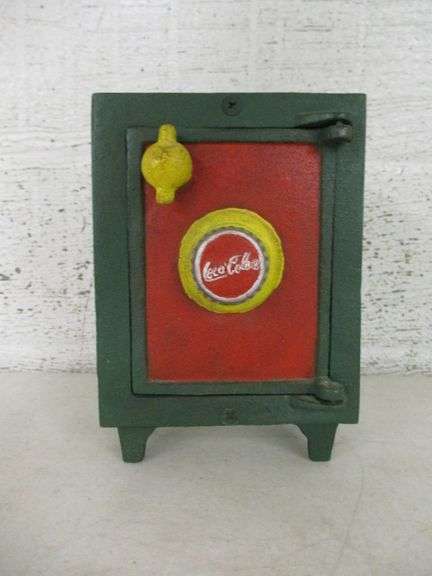 Coca-Cola Cast Iron Safe Bank - Oberman Auctions
