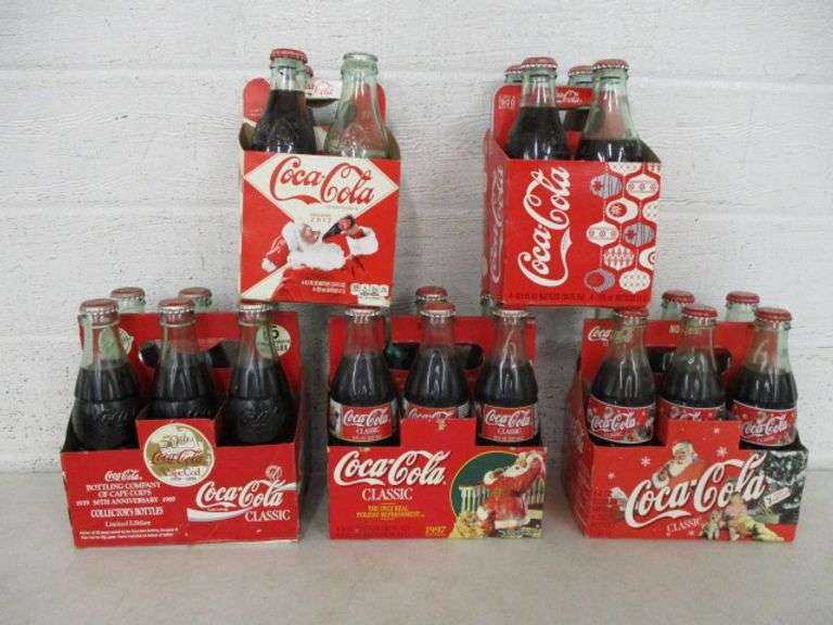 2 - Full Coca-Cola 6 Packs, 1 - Partial 6 Pack, 1 - Full & 1 3/4 Full 4 ...