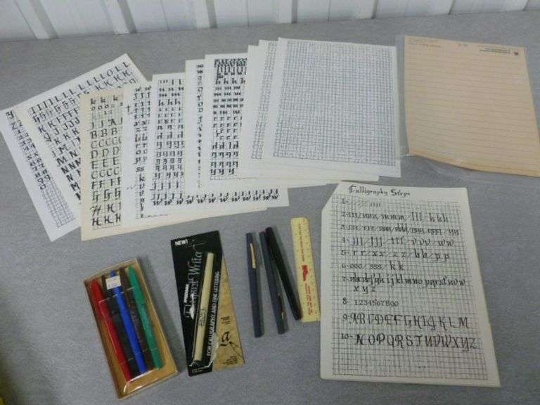 Group Of Calligraphy Pens / Related Items - Oberman Auctions
