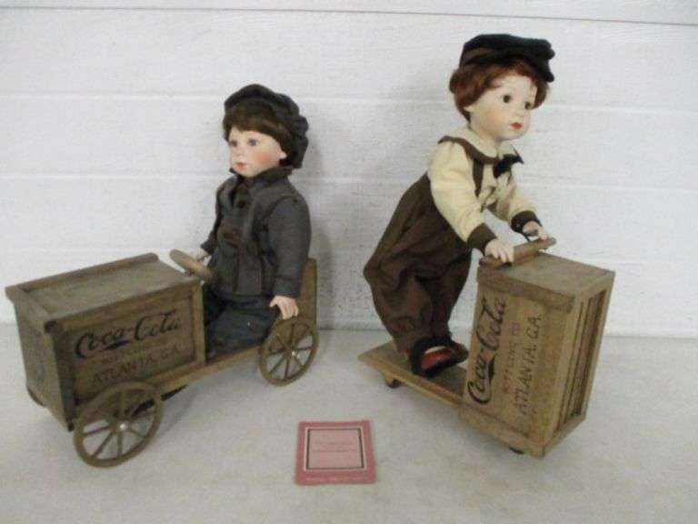 Franklin Heirloom Coca-Cola Kirby w/Soap Box Racer & Danny w/Scooter ...