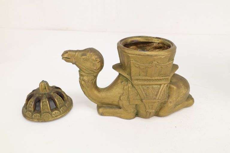Cast Metal Camel Incense Burner - Pacific Auctions And Appraisals