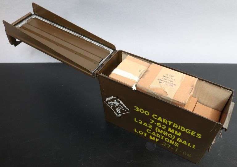 260 X 7.62MM ROUNDS + METAL AMMO BOX, AUSTRALIAN GOVERNMENT 300 ...