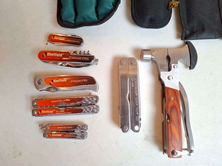 ASSORTED TOOLS, SHEFFIELD, LEATHERMAN AND MULTITOOL - Pacific Auctions ...