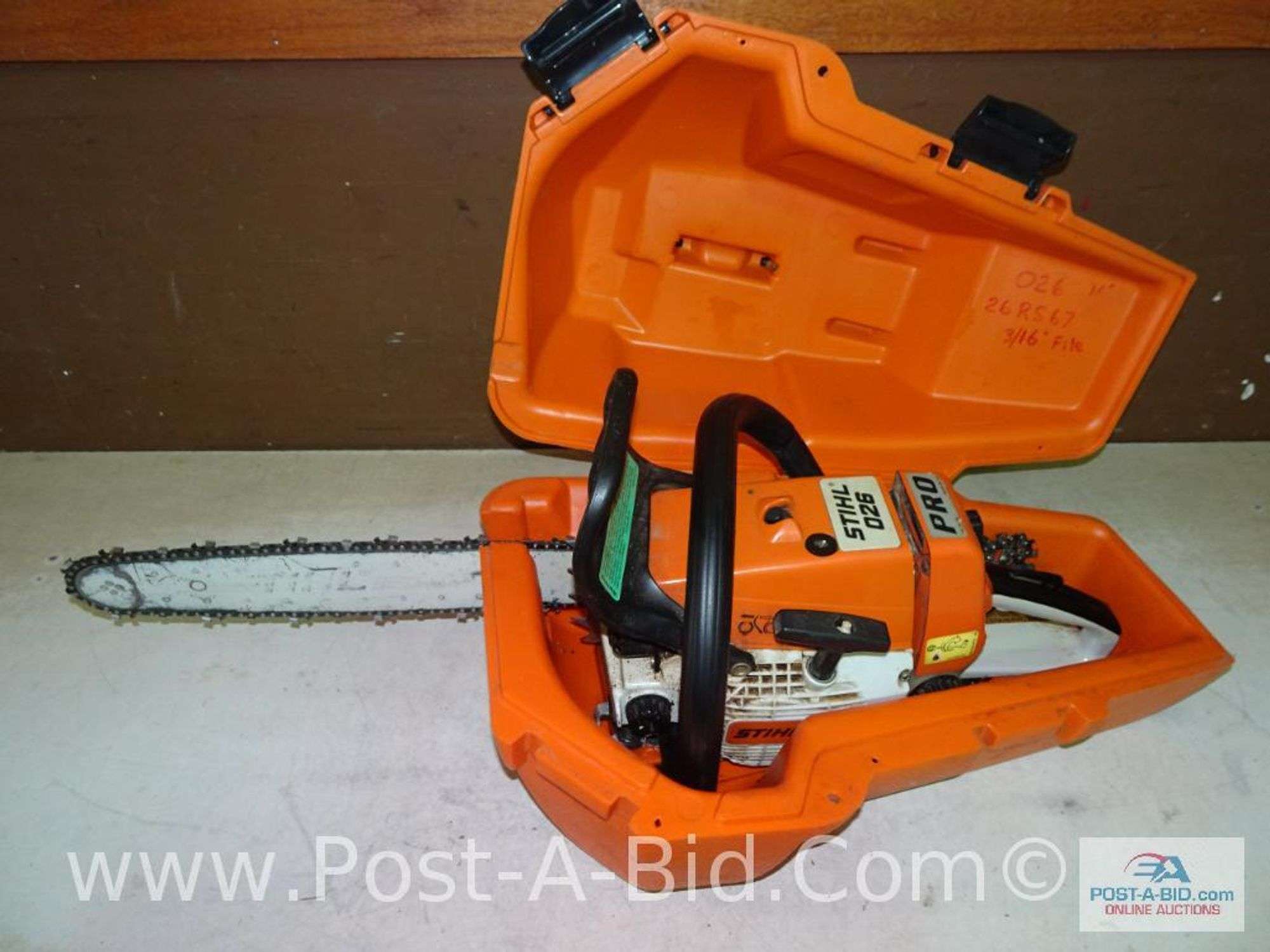 STIHL 026 Pro Chains Elsenpeter Auctions Real Estate Inc. dba Post A Bid.Com
