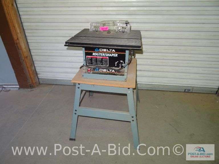 Delta Router/Shaper, On Stand, - Elsenpeter Auctions & Real Estate, Inc ...