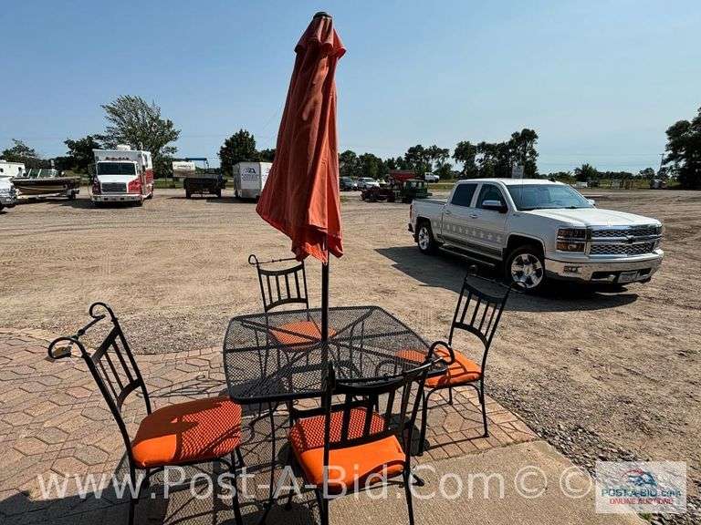 Metal Patio Table With 4 Chairs And Cushions Patio - Elsenpeter ...