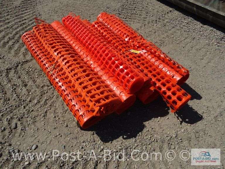 Large Lot Of Orange Plastic Fencing. - Elsenpeter Auctions & Real ...