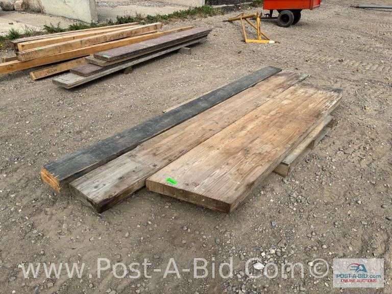 Lot Of Misc Lumber Including: 1- 4" x 19" x 7', 1- 4" x 12" x 9'6", 1 ...