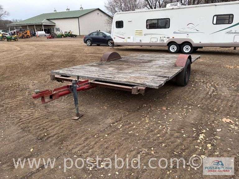 Shop Built 16' Single Axle Trailer With 2" Ball, 2" Oak Deck. No ...