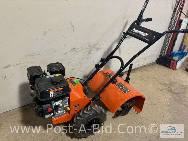 Powermate 18" Tiller, Owner Stated "Runs And Works (To Operate Both Ti ...