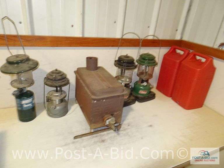2-Lanterns In Cases, 2-Lanterns With Broken Glass, Fish House Stove ...