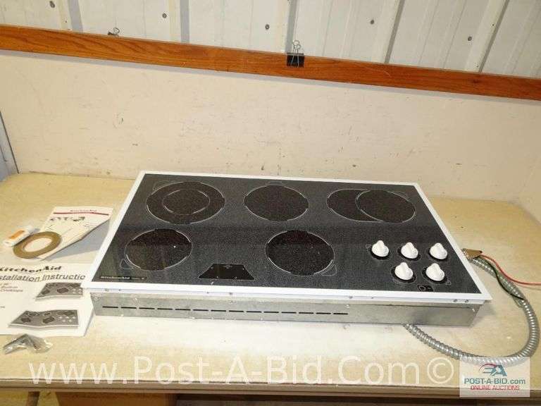 Kitchen Aid 36" Glass Surface Built In Cook Top, In Box. - Elsenpeter ...