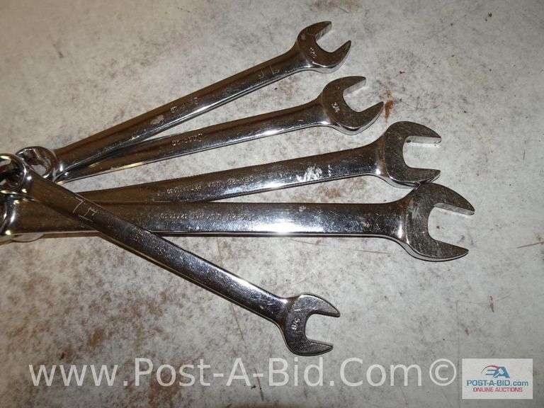 Snap On Wrenches 5/8, 11/16, 3/4, 13/16, 7/8. - Elsenpeter Auctions & Real Estate, Inc. dba Post ...