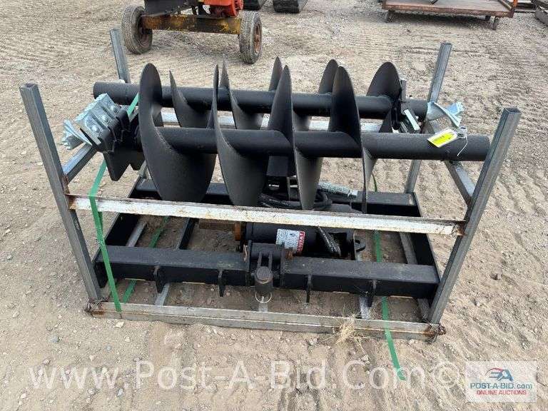 Heavy Duty Hydraulic Post Hole Auger For Skid Loader WIth 12" and 15 ...