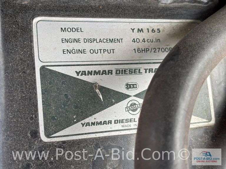 Yanmar 165 Diesel Compact Tractor With 3 Point, 540 PTO, With Dozer ...