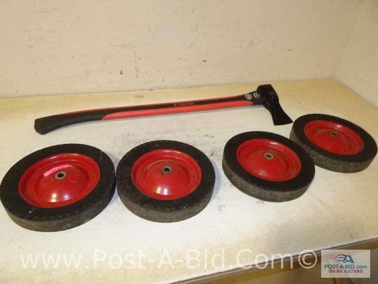 4-Toro Wheels, 9 3/4" D, Owner Stated, "Good Condition And Truper ...