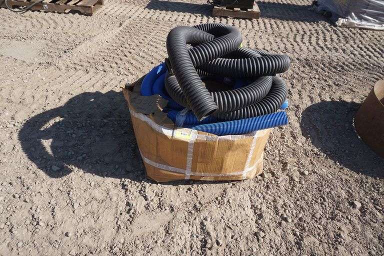 Box Of Misc Hoses, Including 2- 3" x 11' Exhaust Hose, 2- 12' x 2 ...