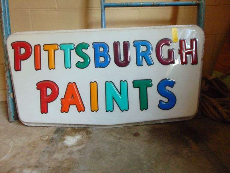 6 x 24 double sided light up Pittsburgh paint sign - Parrott Marketing ...