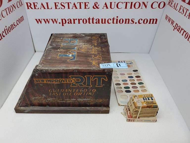 Metal RIT Dye Countertop Display with Additonal Dye - Parrott Marketing ...