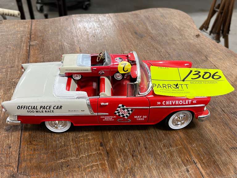 55 Chevy Metal Official Pace Car, 500 Race and Mini Pedal Car - Parrott ...