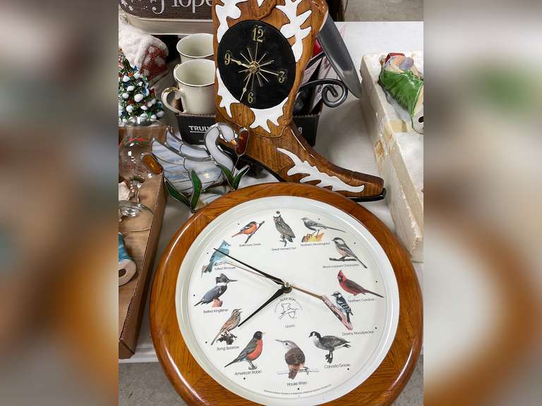 Wooden Cowboy Boot Clock, Bird Clock - Parrott Marketing Group
