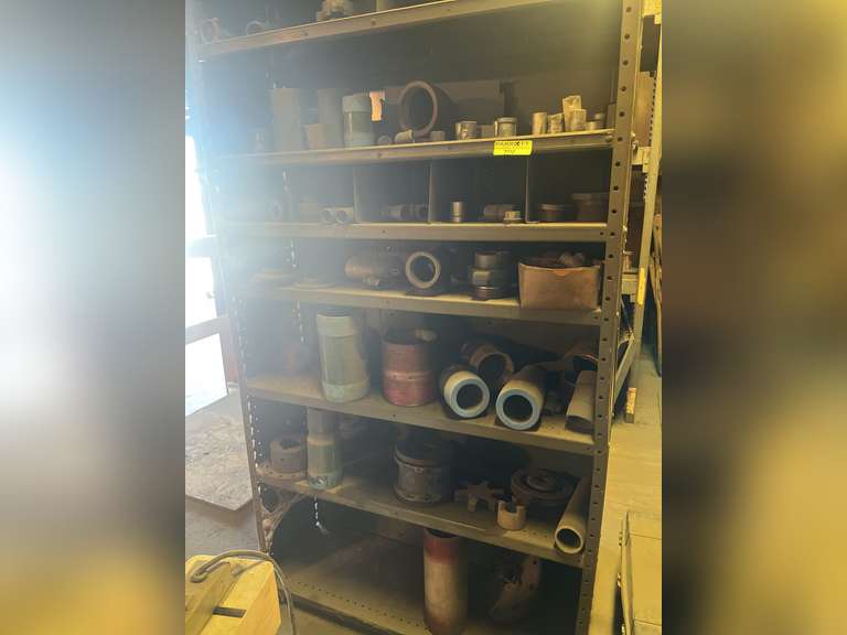 Contents of two cabinets (sub nipples, nipples, valves, and more pipe ...