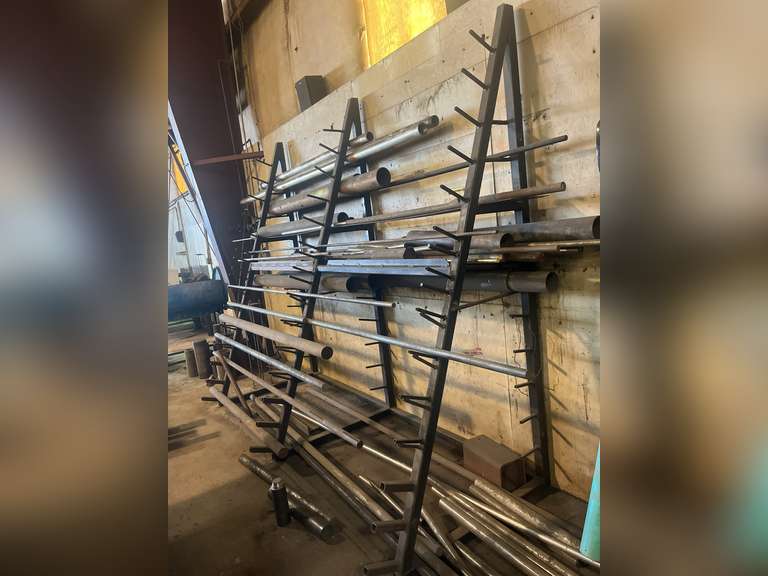 Rack and Contents (Cold Roll, Cutoffs, Hexagonal & Circular pieces, 3 ...