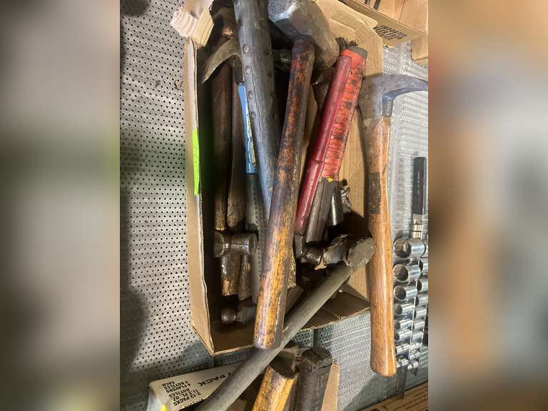 Large Assortment of Various Sized Hammers - Parrott Marketing Group