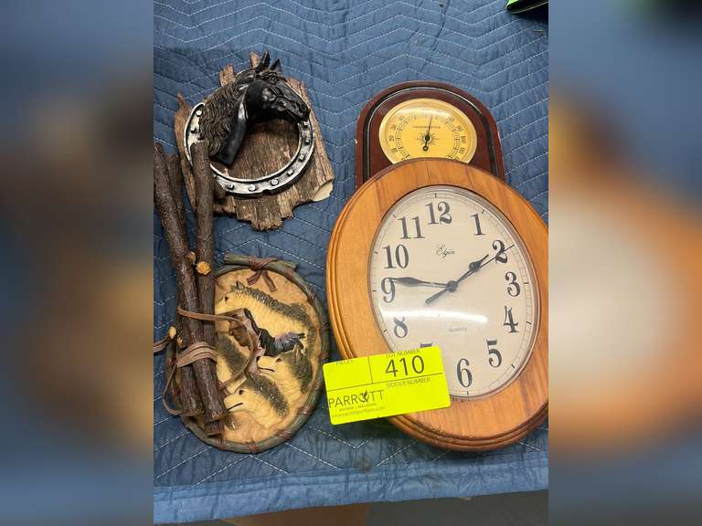 2 Wall Clocks, Horse & Native American Decor - Parrott Marketing Group