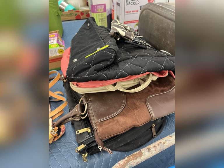 stack of 6 purses and bags - Parrott Marketing Group