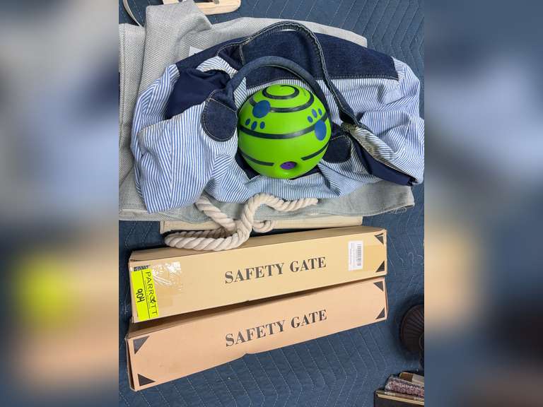 Two Safety Gates & Pet Ball, and various bags - Parrott Marketing Group ...