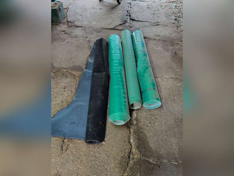 3 roll of foam lining material and landscape black tarp roll - Parrott ...