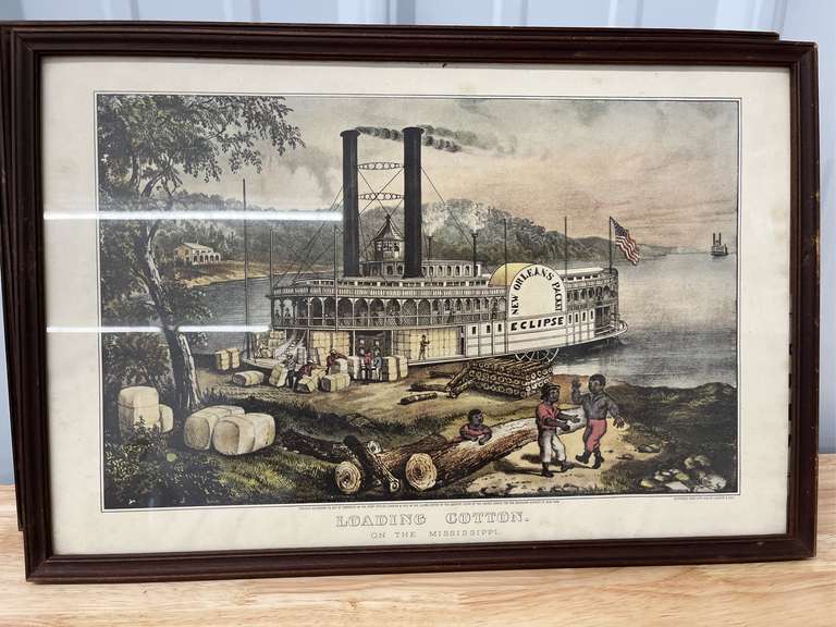 Three 1800s reprinted artwork depicting frontier life - Parrott ...