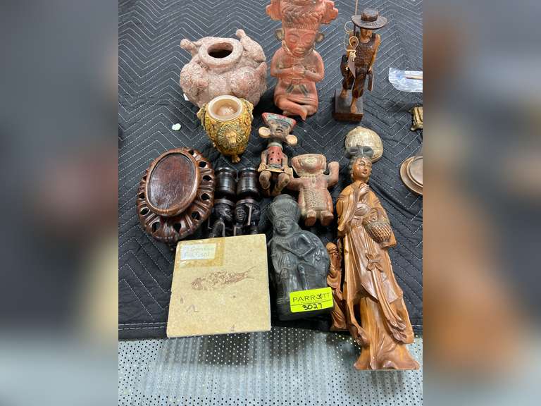 Group of cultural figurines, made of various materials - Parrott ...