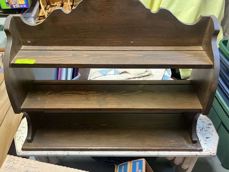 3 shelf hanging shelf and welcome bench - Parrott Marketing Group