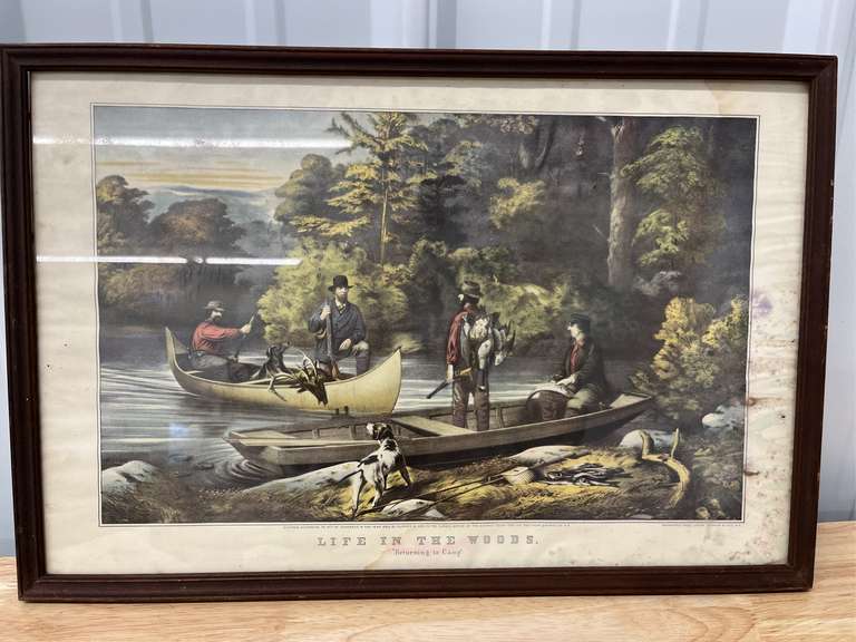 Three 1800s reprinted artwork depicting frontier life - Parrott ...