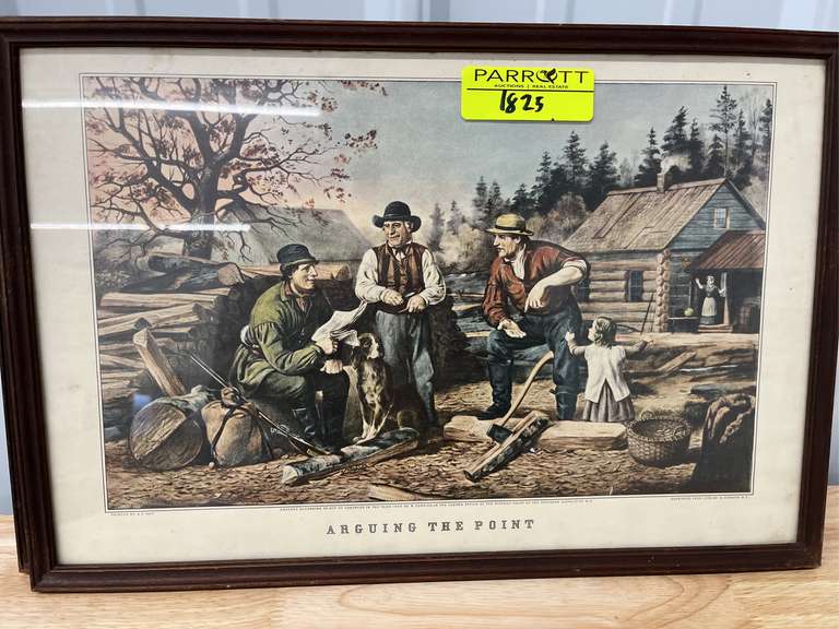 Three 1800s reprinted artwork depicting frontier life - Parrott ...