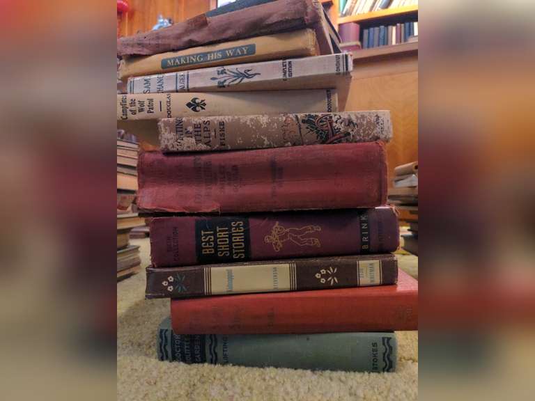 2 stacks of various classical books - Parrott Marketing Group