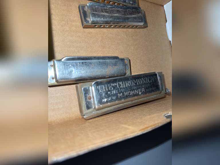 Box of Antique Harmonica - Parrott Marketing Group