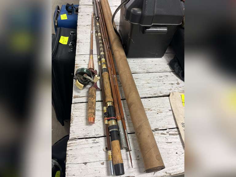 Battery Case & Assortment of Fishing Rods - Parrott Marketing Group