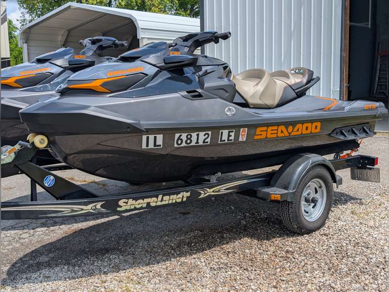 2 Sea-Doo Jet Skis with Shoreland’r jet ski carrying trailer - Parrott ...