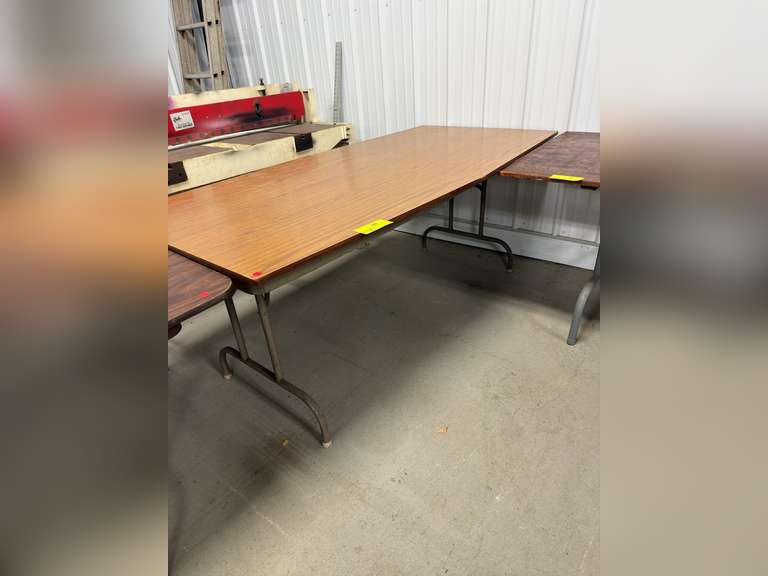 Wood top folding table - Parrott Marketing Group, LLC